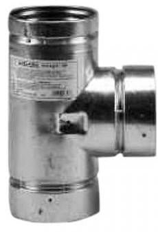 4 Inch Diameter Tee Vent Pipe 4VP-TS & Cleanout Cap | East Coast Hearth