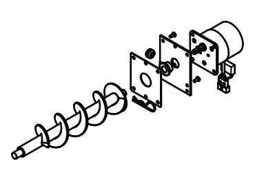 Pelpro PP60 / PP130 Feed Assembly Kit- SRV7077-014- Auger Motor & Auge ...